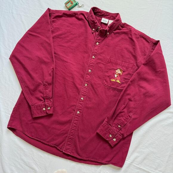 Disney | Shirts | Vintage 9s Disney Grumpy Embroidered Button Down ...